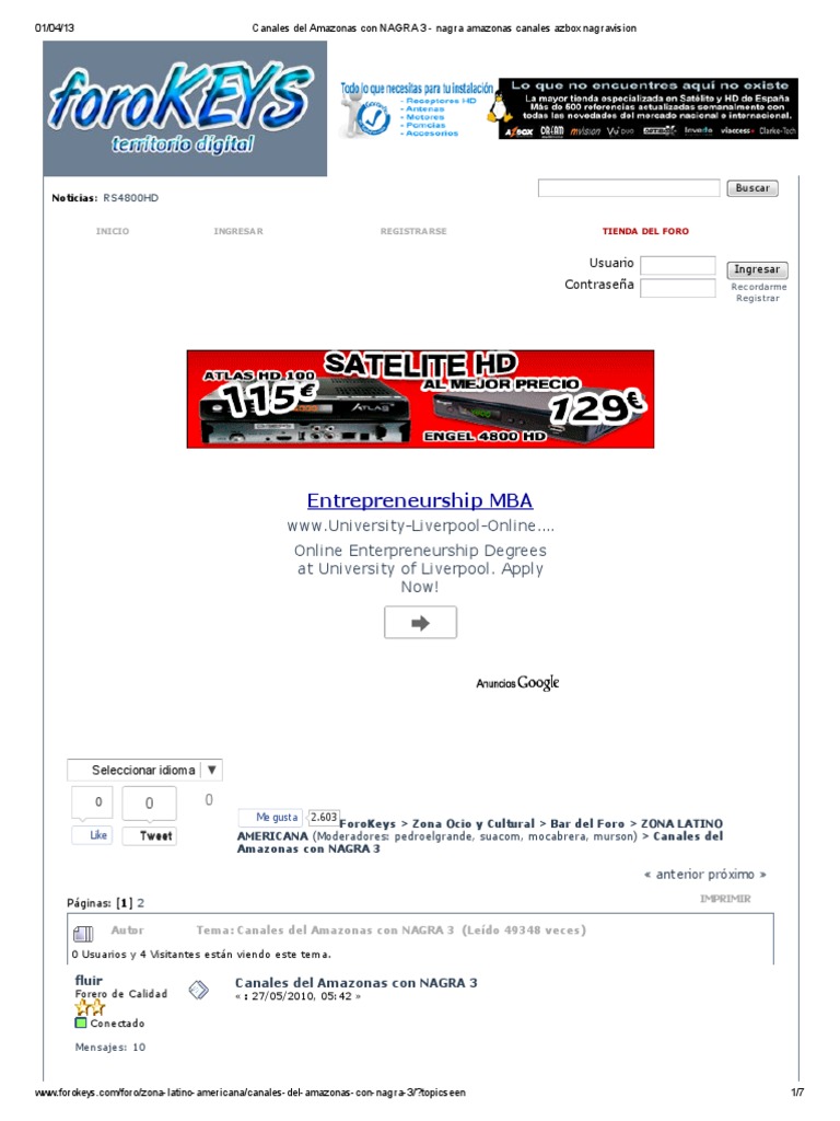 Canales Del Amazonas Con NAGRA 3 - Nagra Amazonas Canales Azbox Nagravision | PDF | Tecnología ...