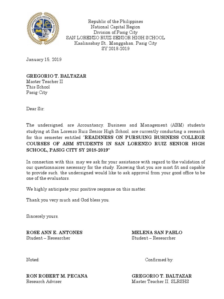 Validation Letter | PDF