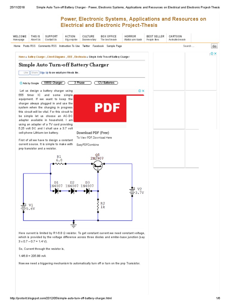 Automatic Battery Charger Circuit Using 555 Timer IC: A Guide to ...