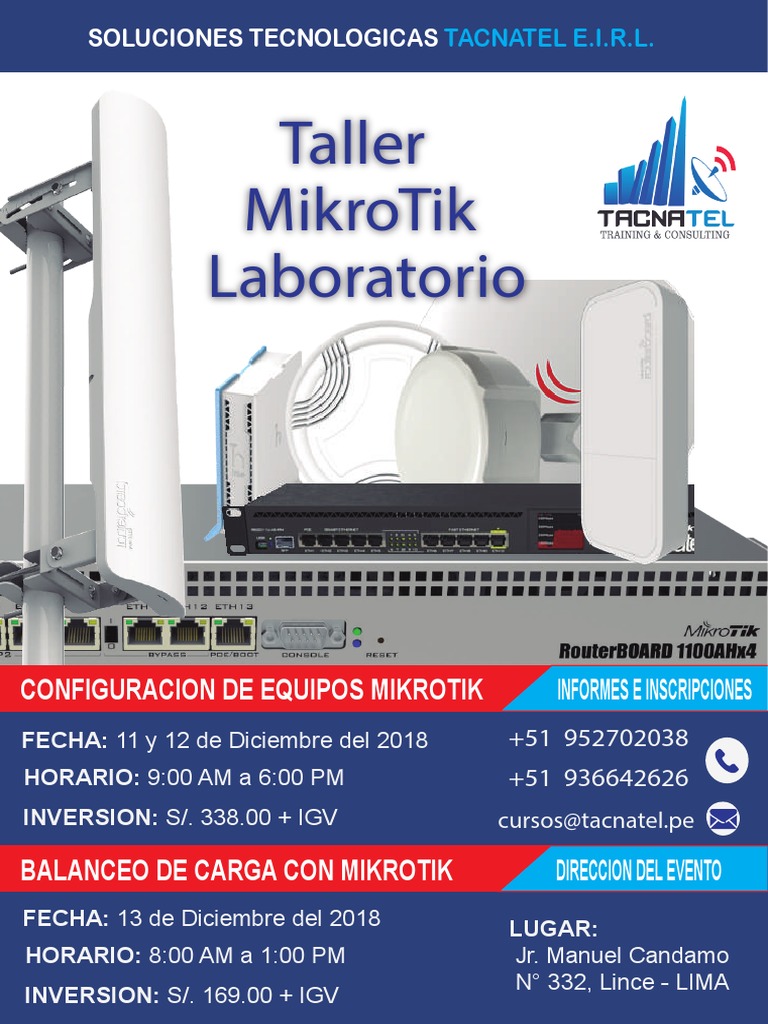 Taller Mikrotik | PDF | Calidad de servicio | Tecnología de información ...