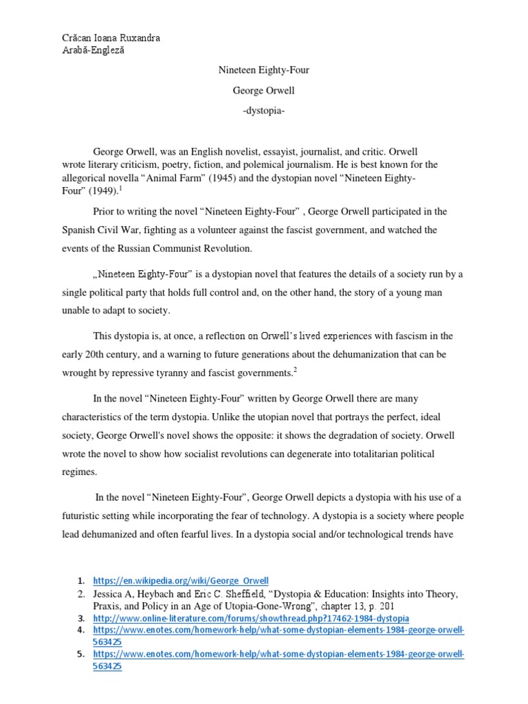 1984 - Dystopia | PDF | Dystopia | George Orwell