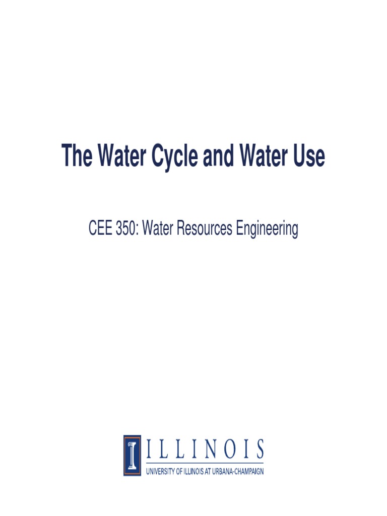 02 - WaterCycle - CEE350 (1) UIUC | PDF | Water Resources | Hydrology