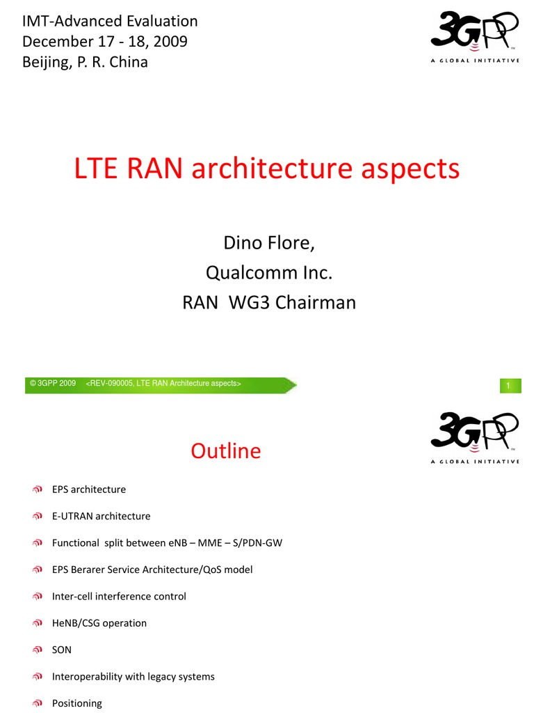 REV-090005 LTE RAN Architecture Aspects | PDF