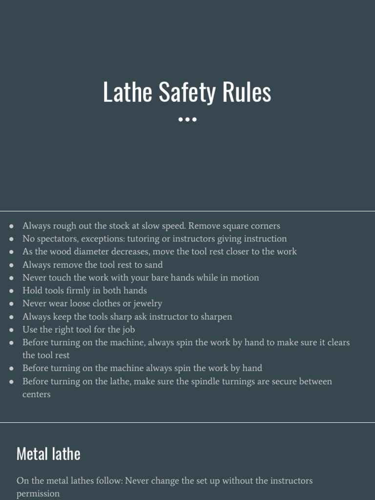 Wood Lathe Safety Guidelines | PDF
