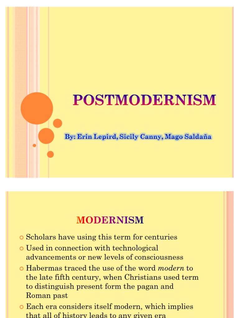 Postmodernism Power Point | PDF | Postmodernism | Sociology