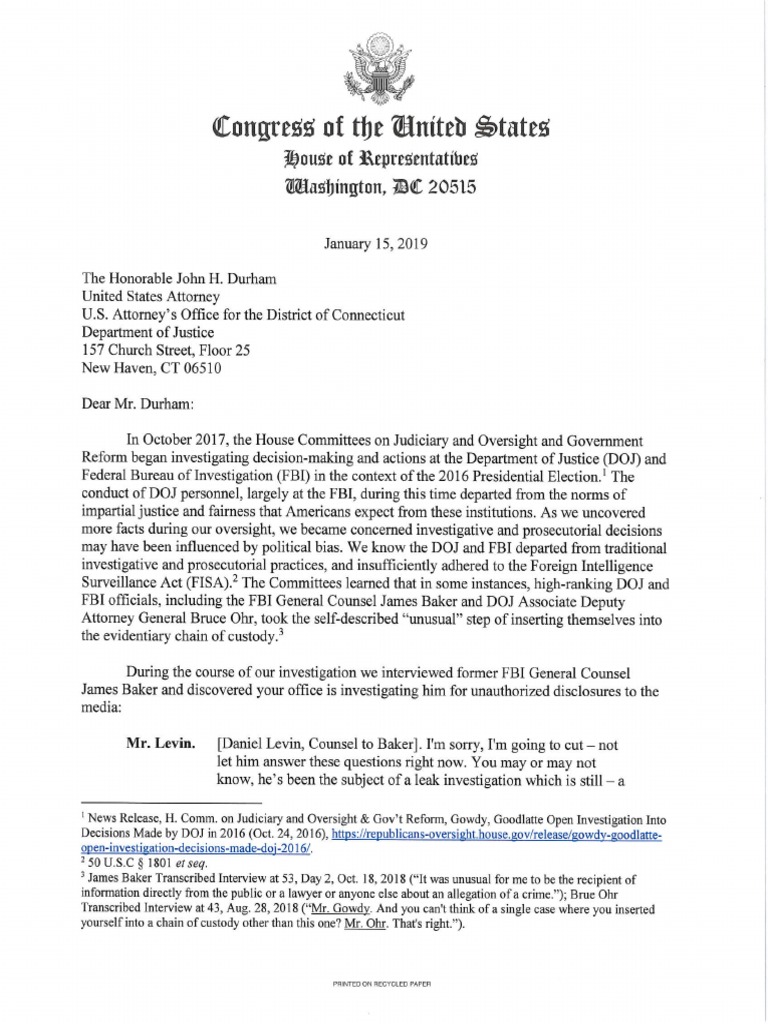 Letter To Connecticut U.S. Attorney | PDF