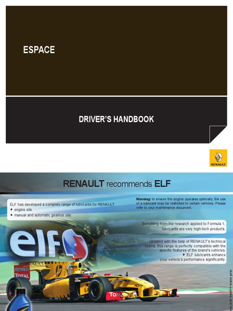 Renault Espace Drivers Handbook 715867 PDF | PDF | Technology & Engineering