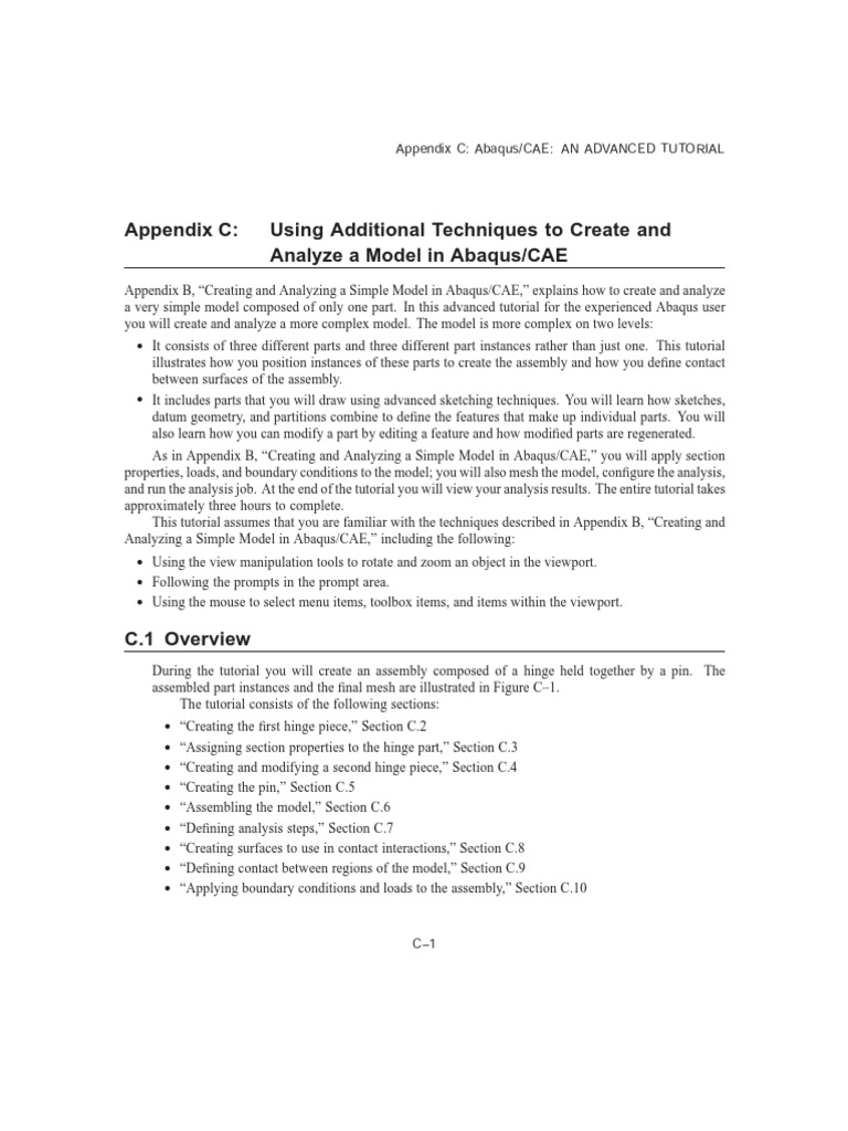 Getting Started Abaqus Appendix C | PDF | Young's Modulus | Elasticity (Physics)