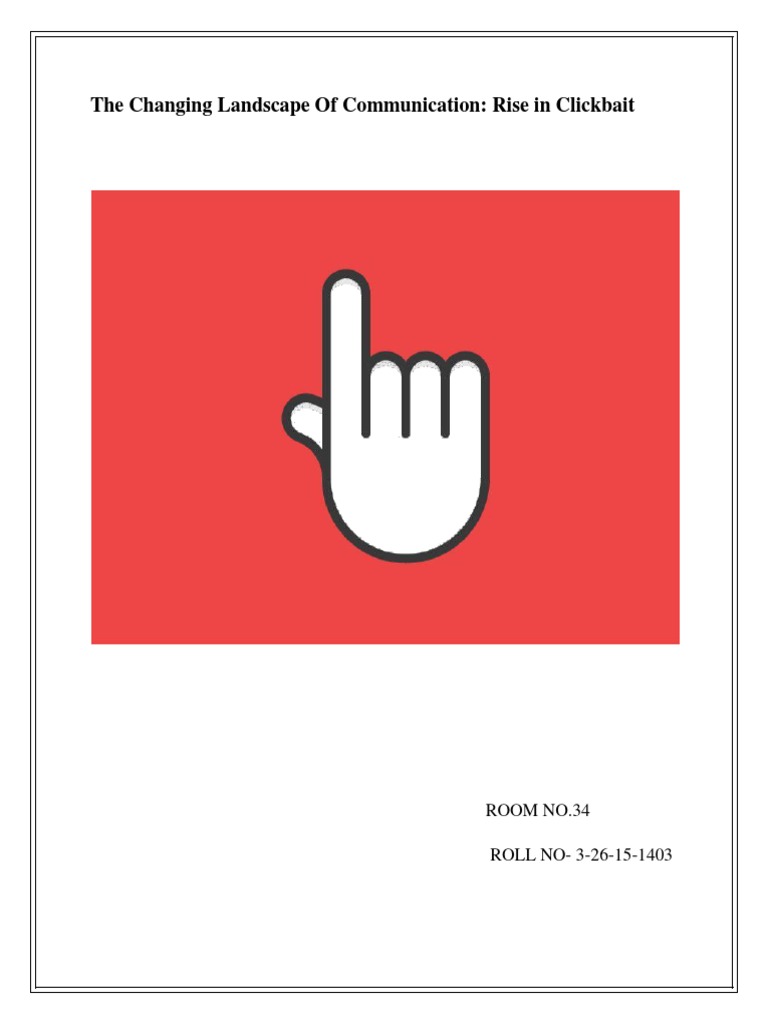 Changing Landscape of Communication: Rise of Clickbait | PDF ...