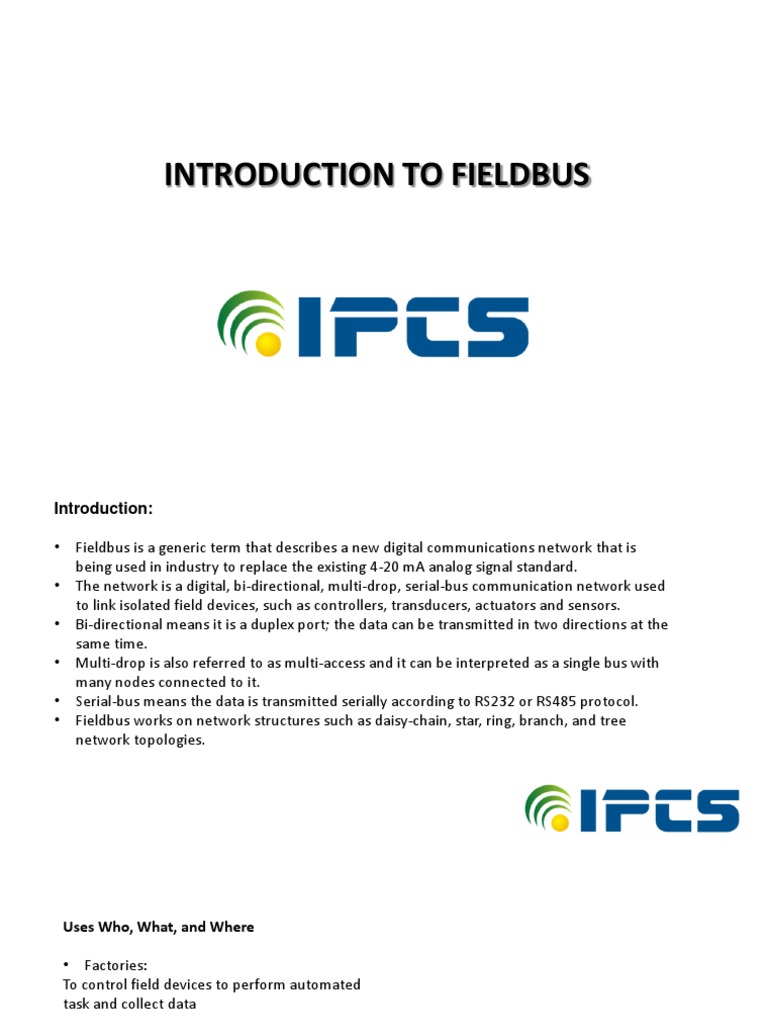 Introduction To Fieldbus | PDF