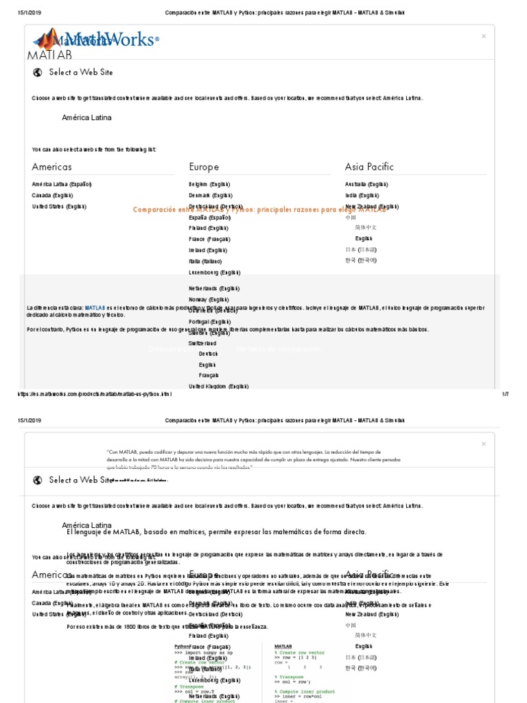 Comparación Entre MATLAB y Python - Principales Razones para Elegir ...