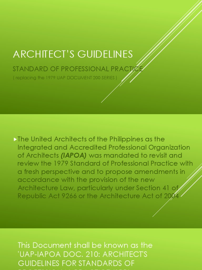 Architects guidelines.pptx | Architect | Construction Management | Free ...
