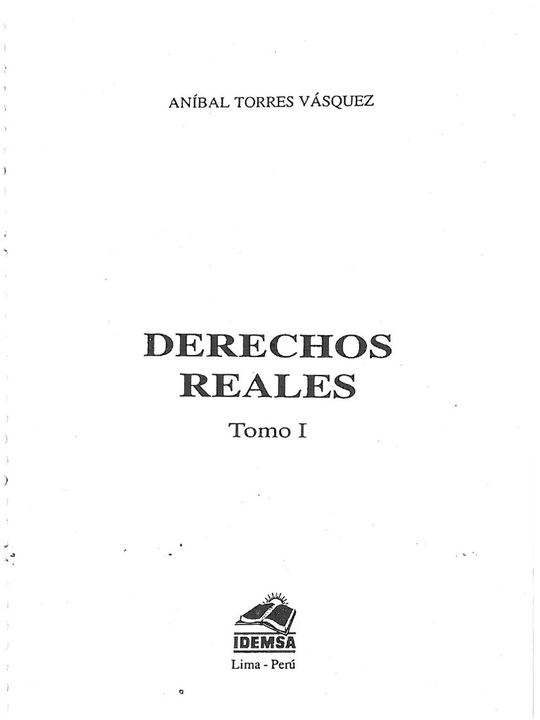 Anibal Torres Vasquez - Der. Reales | PDF