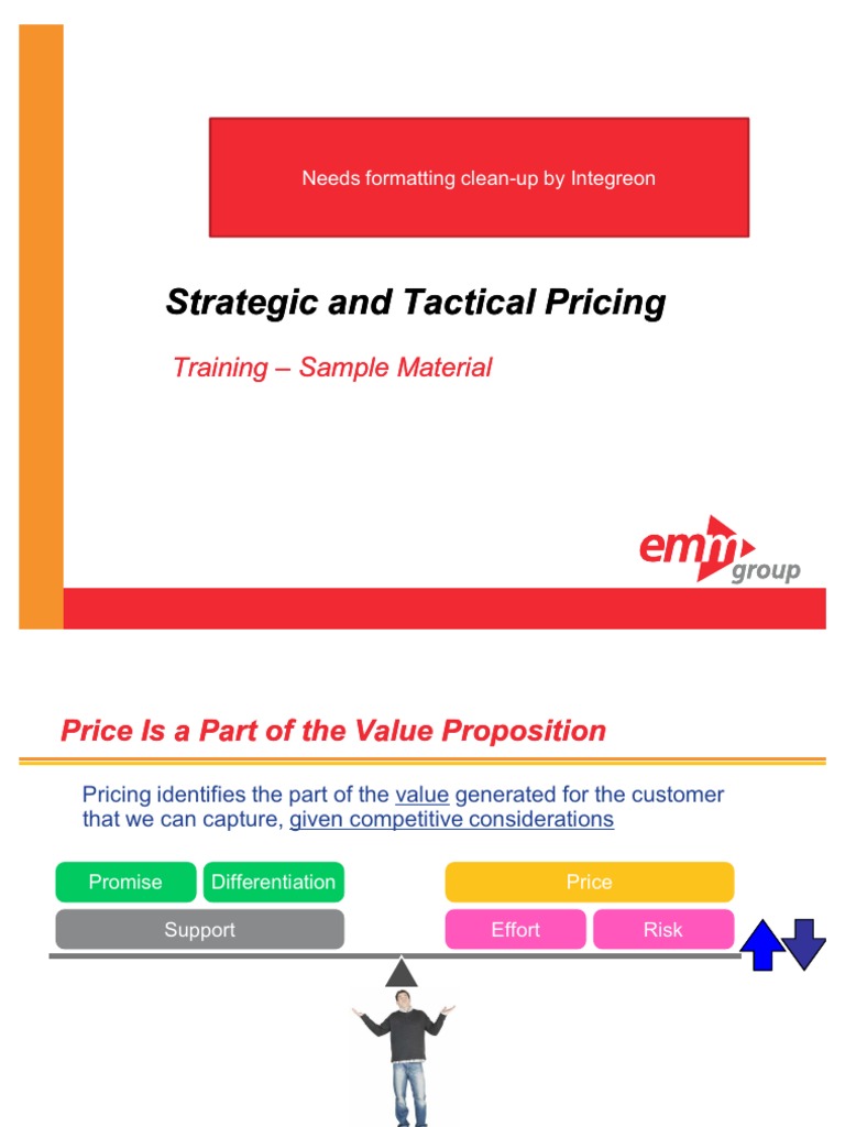 Strategic and Tactical Pricing Course Sample Materials v1 SSD 101310 ...