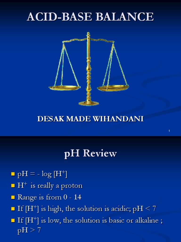 Acid-Base Balance | PDF | Ph | Physiology