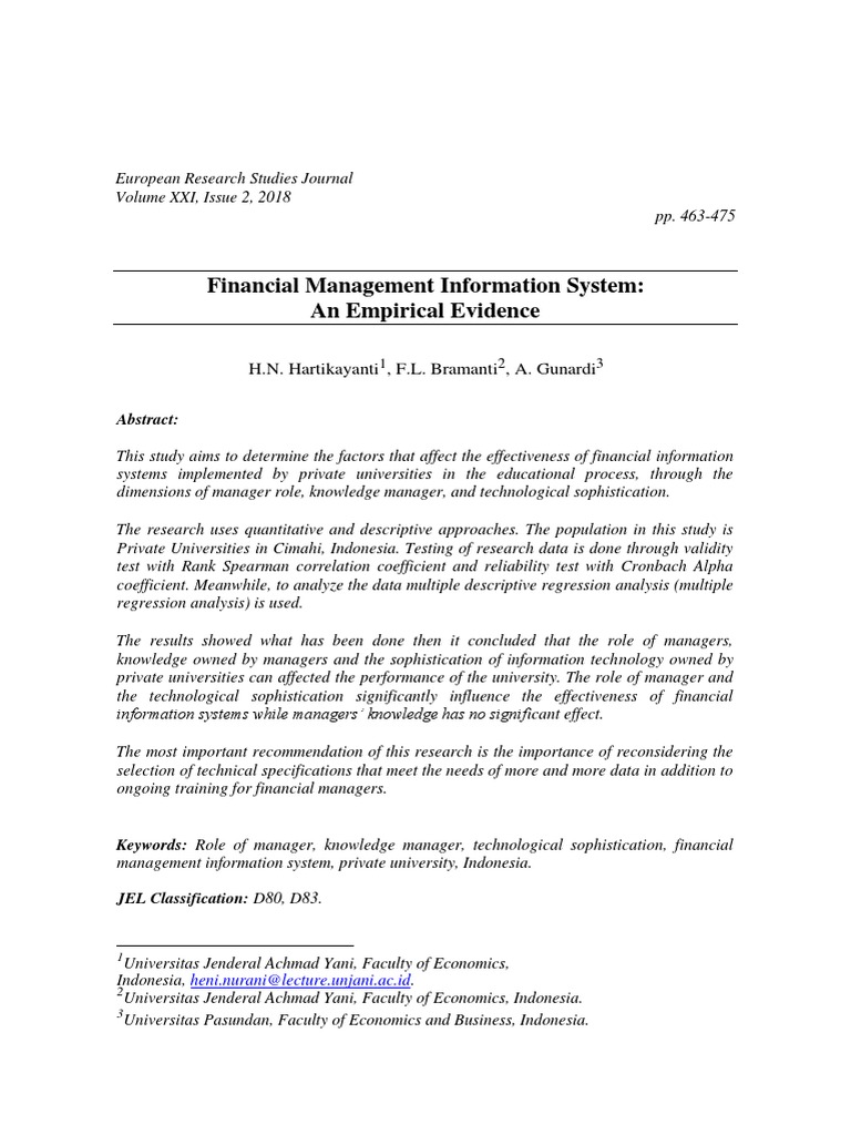 Financial Management Information System 2018 | PDF | Errors And ...