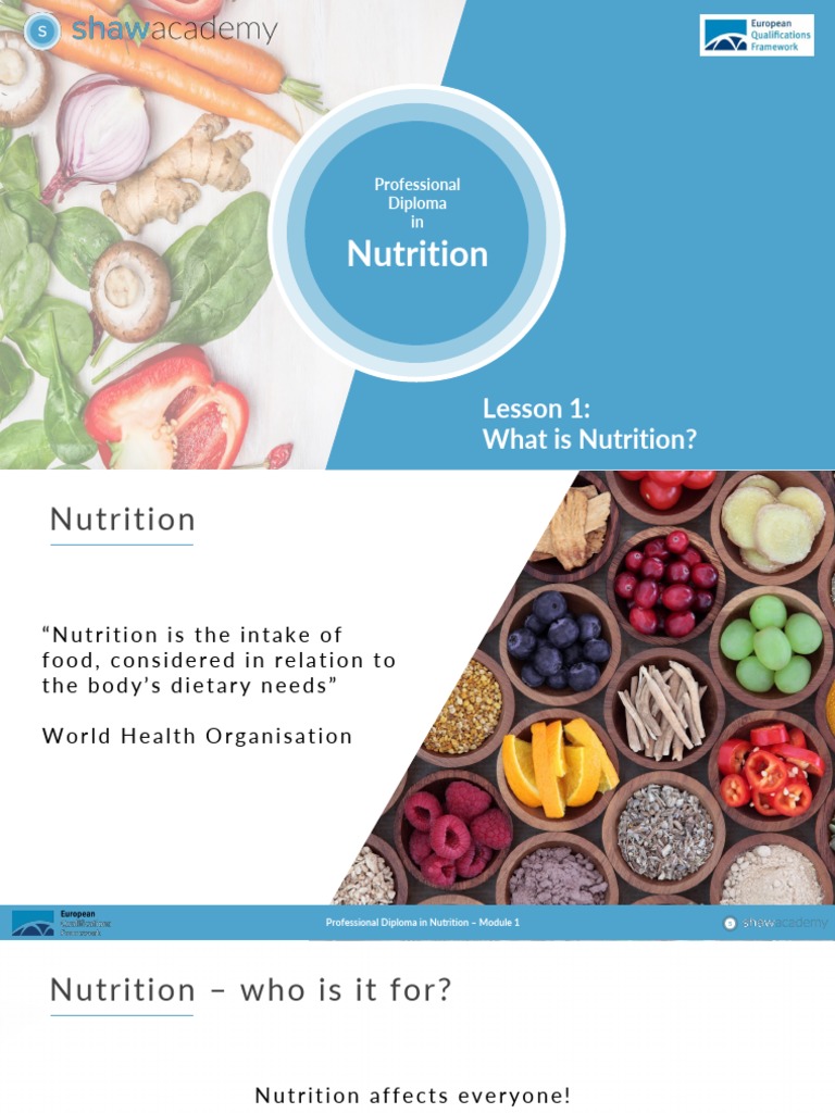 Introduction to Nutrition Basics | PDF | Malnutrition | Nutrition