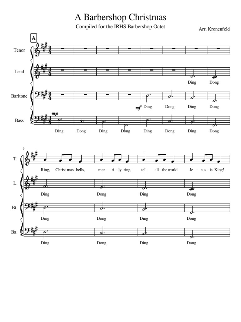 Octet A Barbershop Christmas | PDF | Pitch (Music) | Christmas