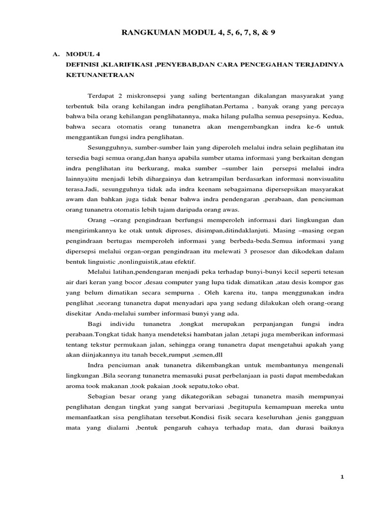Rangkuman Modul 4-9 Abk | PDF