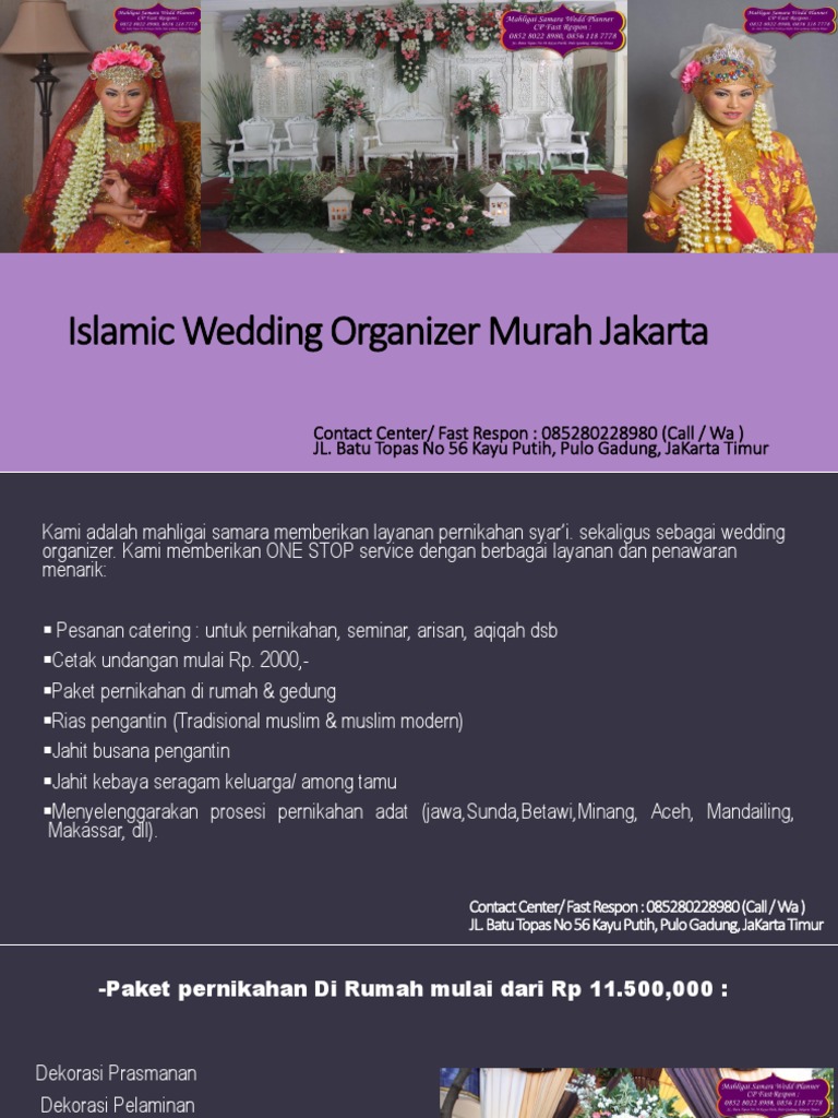 Wedding Organizer Brosur, Wedding Organizer by Zahra Tenda Bekasi Jawa ...
