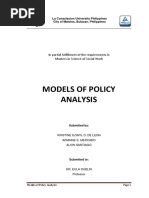Policy Analysis Paper Format | PDF | Policy Analysis | Analysis