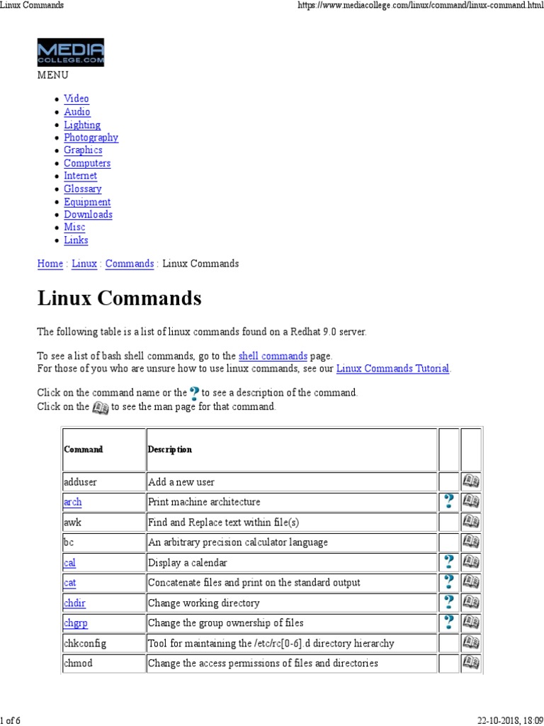 Linux Commands | PDF | Computer File | Unix Software