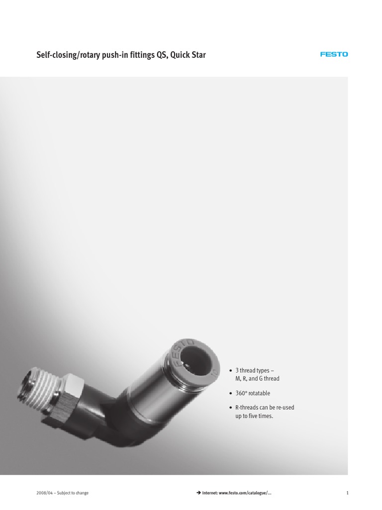 Festo - Fittings | PDF | Pipe (Fluid Conveyance) | Building Engineering