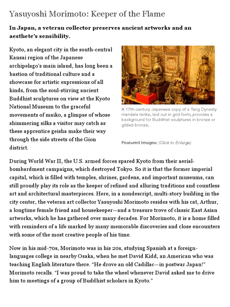 Keeper of Ancient Japanese Art | PDF | Kyoto | Japan