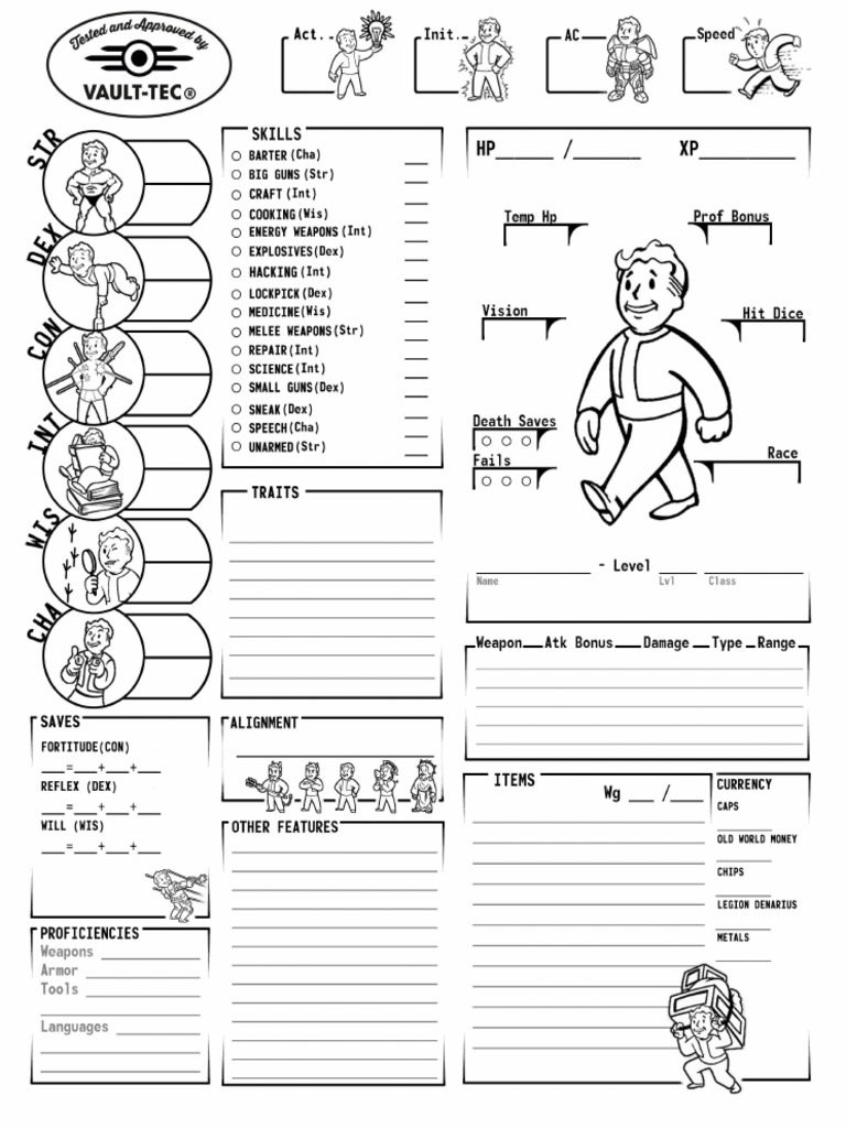 Fallout Character Sheet | PDF