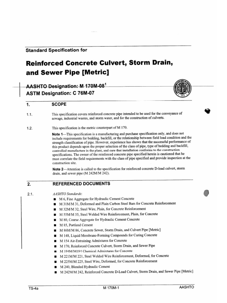 Aashto M 170m-08 | PDF