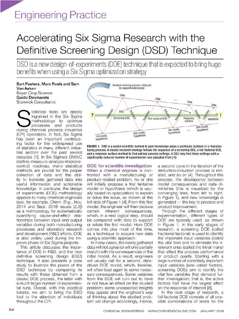Accelerating Six Sigma Research With The Definitive Screening Design ...