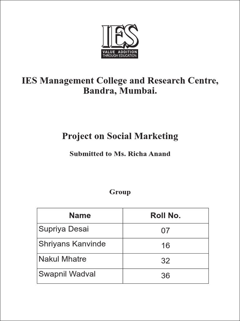 IES Management College and Research Centre, Bandra, Mumbai | PDF ...