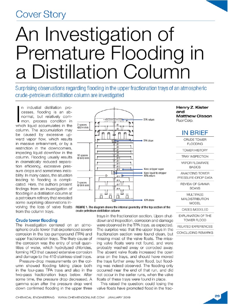 An Investigation of Premature Flooding in a Distillation Column ...