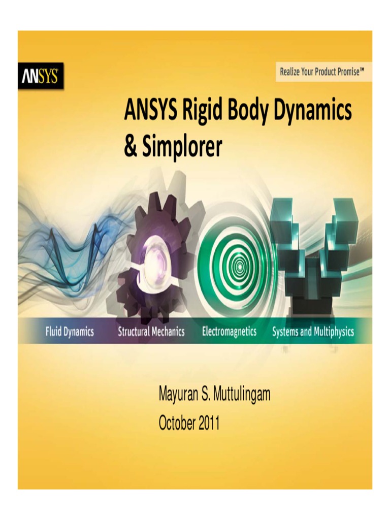 ANSYS Rigid Body Dynamics and ANSYS Simplorer | PDF | Structural ...