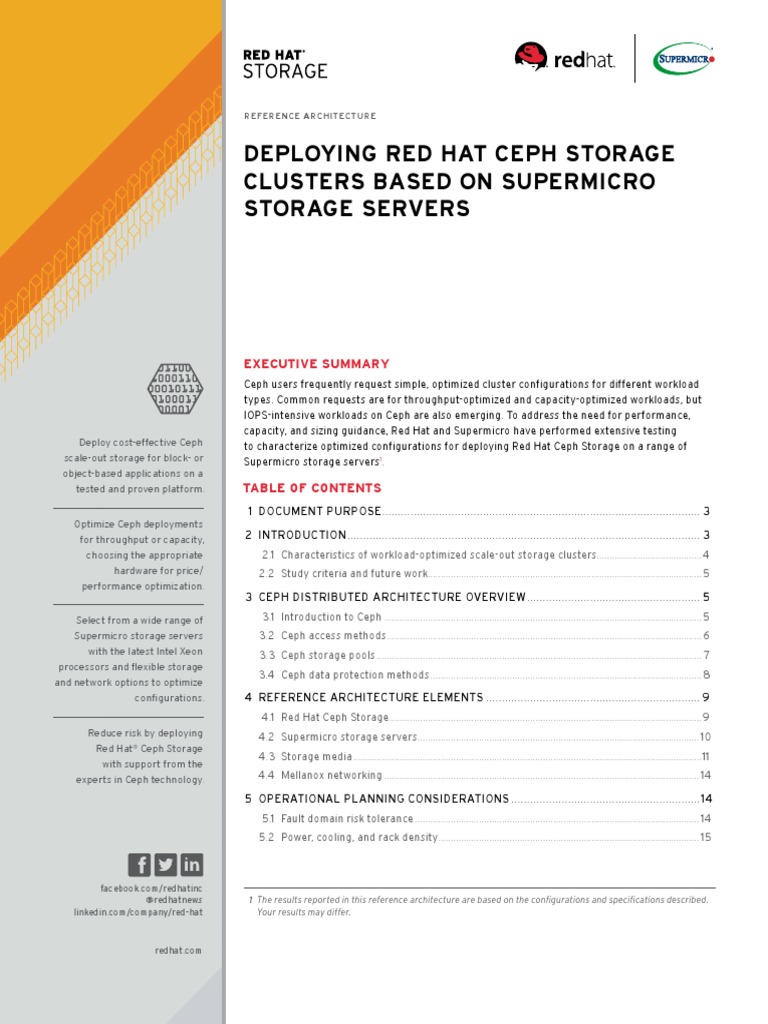 Deploying Red Hat Ceph Storage Clusters Based On Supermicro Storage ... Deploying Red Hat Ceph Storage Clusters Based On Supermicro Storage ...