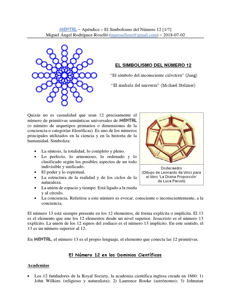 Simbolismo del Número 12 en Diversas Disciplinas | PDF | Zodíaco ...