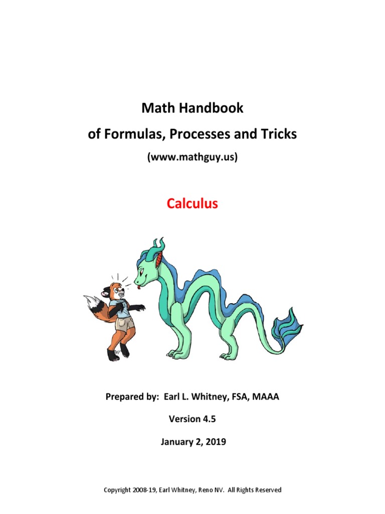 Calculus Handbook | PDF | Integral | Trigonometric Functions