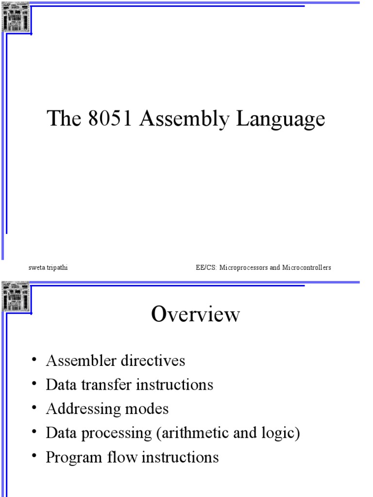 The 8051 Assembly Language | Download Free PDF | Assembly Language | Subroutine
