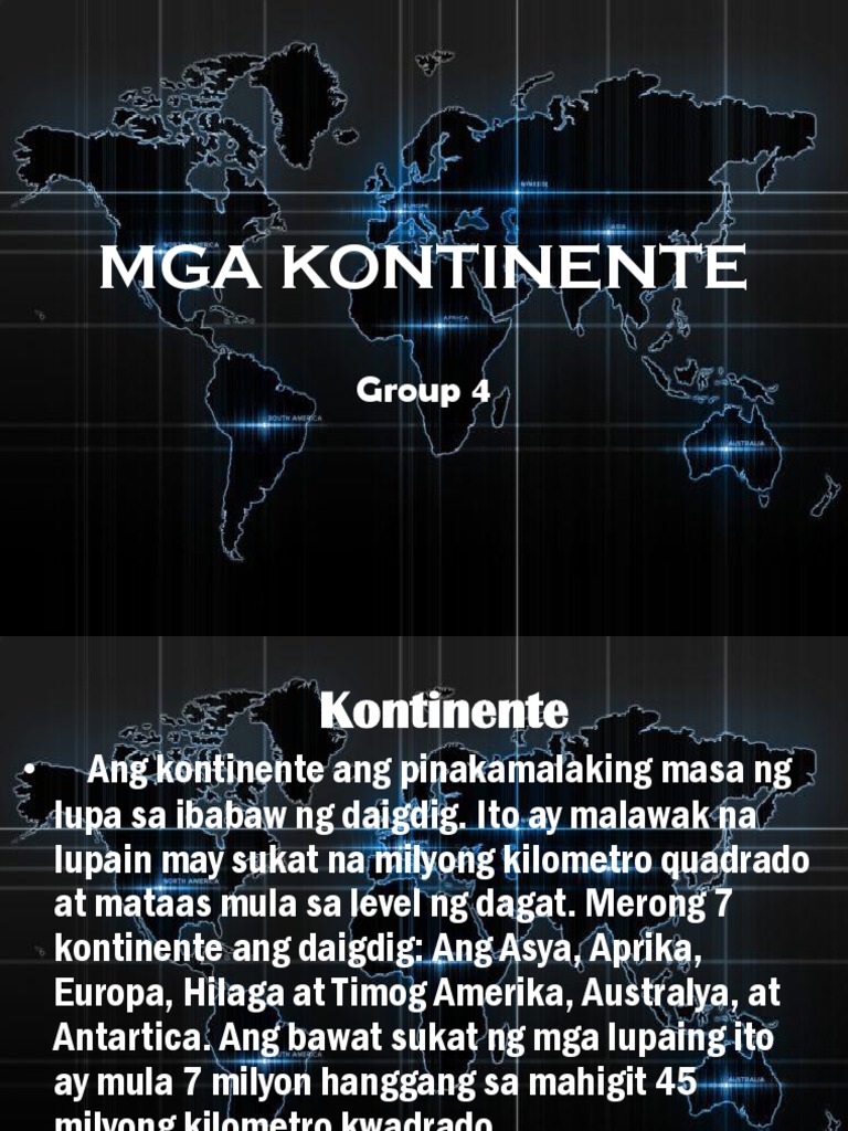 Balangkasngmgakontinentengmundo