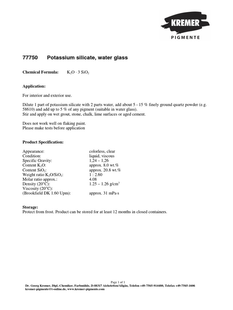 Potassium Silicate | PDF