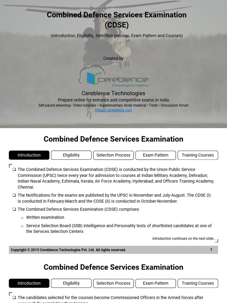CDSE - Introduction | PDF | Officer (Armed Forces) | Cadet