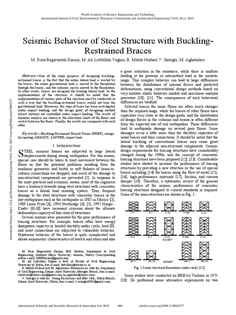 BRB Modeling | PDF | Buckling | Column