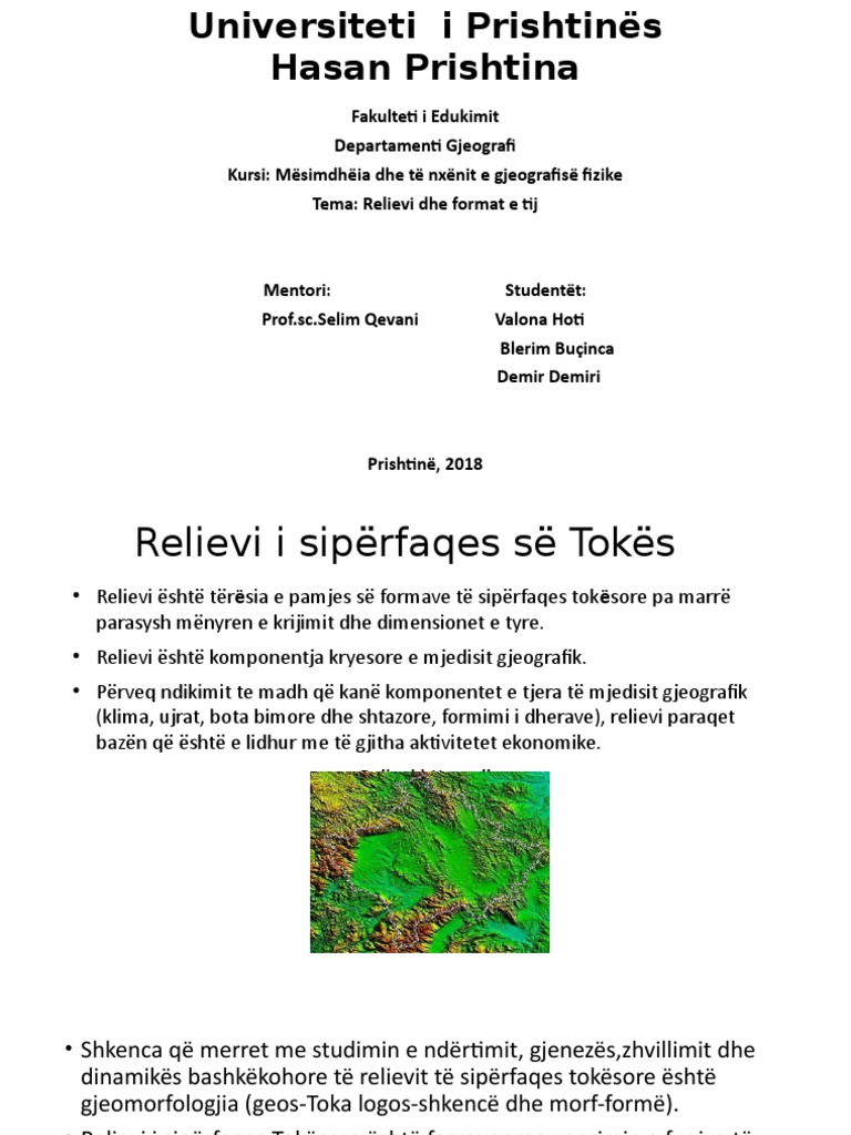 Relievi I Sipërfaqës Se Tokës - Final | PDF