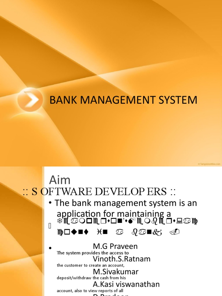 Overview of Bank Management System | PDF | Banks | Digital Technology