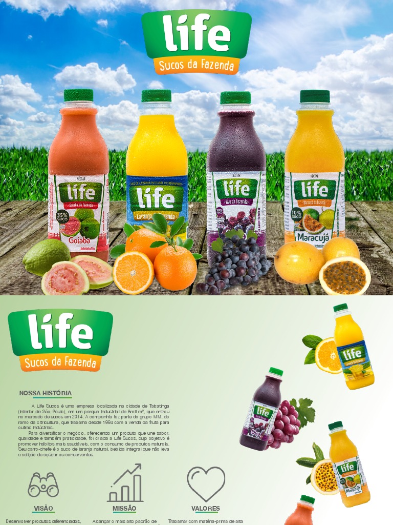 Apresentação Life Sucos 2018 | PDF | Suco | Dieta e nutrição