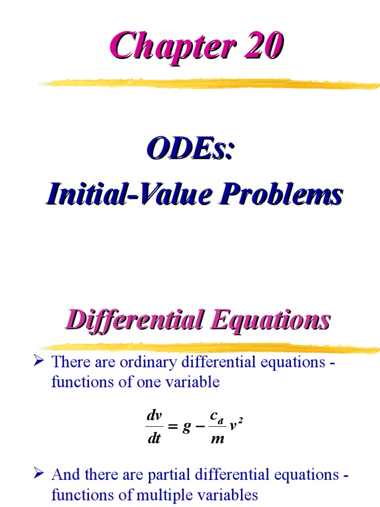 Odes: Initial-Value Problems | PDF | Mathematics | Ordinary Differential Equation