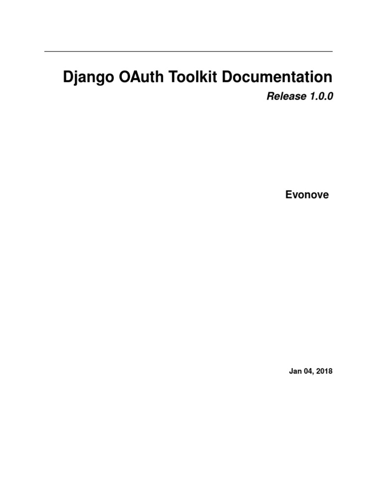 Django Oauth Toolkit Latest | PDF | Hypertext Transfer Protocol ...