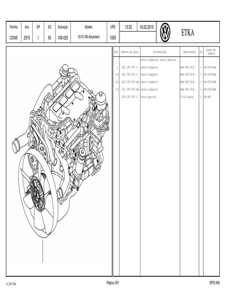 Motores MAN D08 4 cilindros | PDF | Tecnologia de veículos | Máquinas