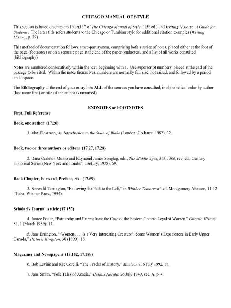 Chicago Style Guide | PDF | Note (Typography) | Citation