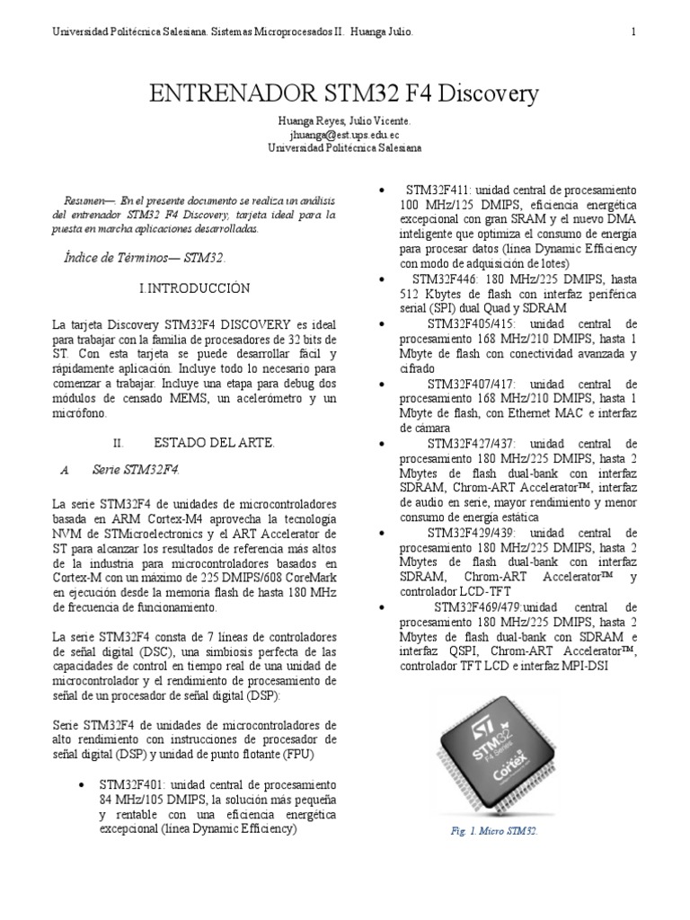 Stm32 f4 Discovery | PDF | USB | Microcontrolador